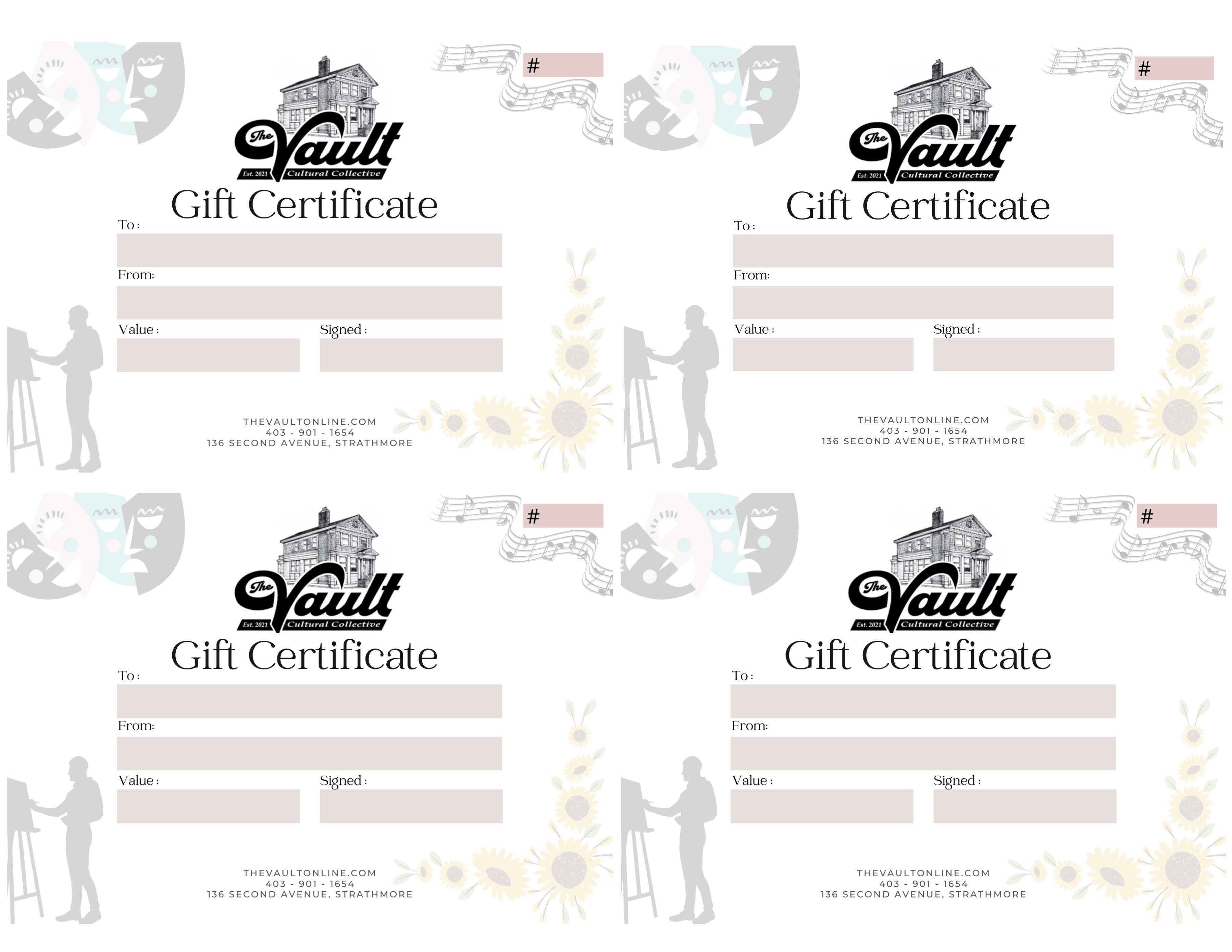 Vault Gift Certificate 100 – The Vault Cultural Collective